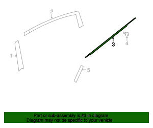 83210-1W001 - Belt Weather-Strip 2012-2017 Kia Rio | Kia.Parts Store