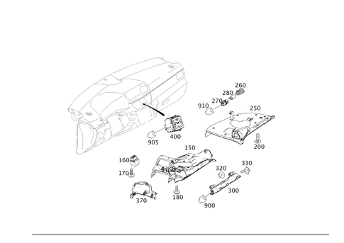 Detachable Components, Instrument Panel for 2018 Mercedes-Benz CLS 550 ...