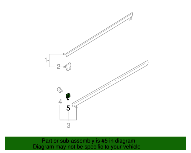 2005-2007 Subaru Impreza Body Side Molding Clip 93063FE030 | OEM Parts ...