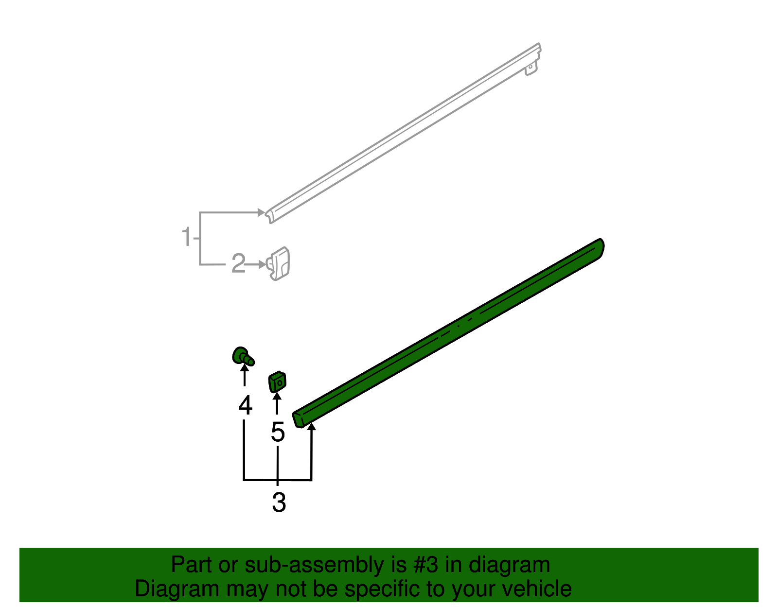 2002-2003 Subaru Impreza Body Side Molding 91012FE010MR | Retail ...