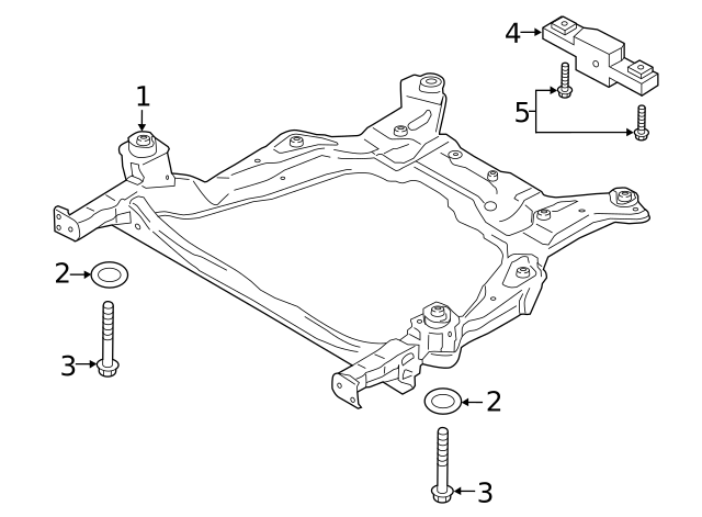 Genuine OEM Ford Part - Engine Cradle K2GZ-5C145-C | Genuine OEM Ford Parts & Accessories