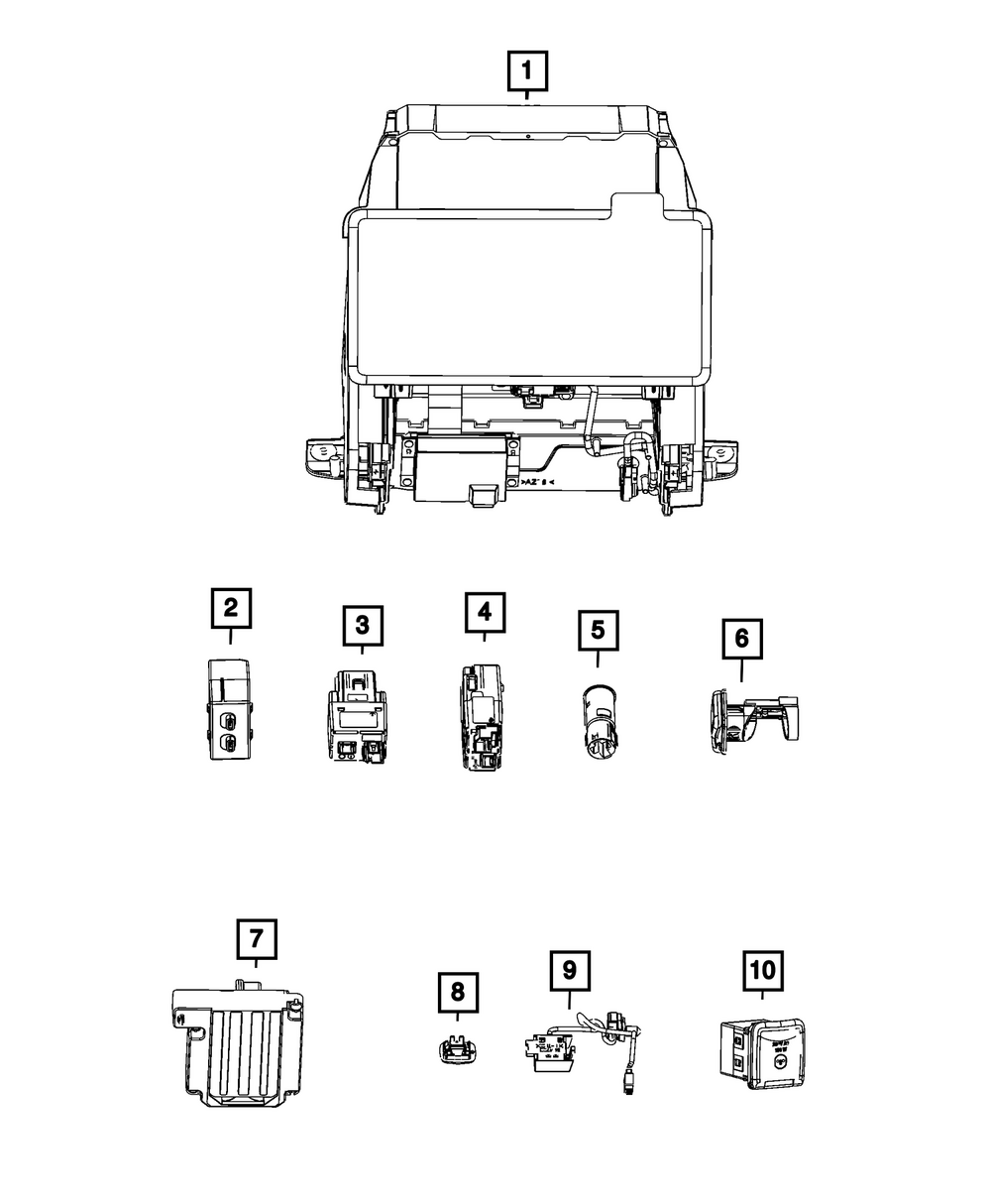 2025 Jeep Wagoneer S Display Center Stack 68597211AJ | My Mopar Parts