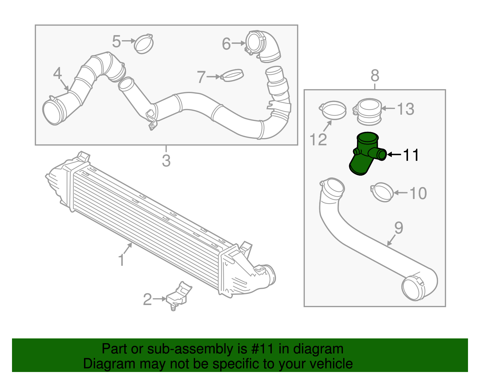 2012-2017 Land Rover Range Rover Evoque Connector Tube LR024518 | Land ...