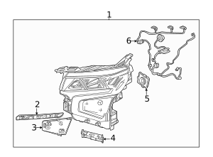 84849887 - Driver Side Headlamp Bracket 2021-2023 Chevrolet | Gateway ...
