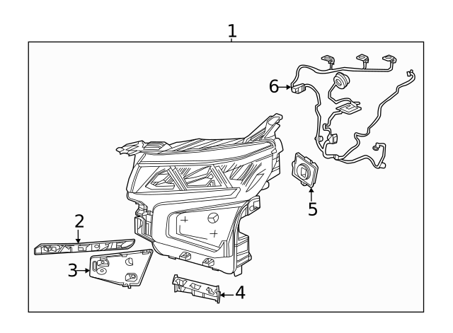 2021-2023 Chevrolet Front Passenger Side Bumper Fascia Headlamp Opening ...