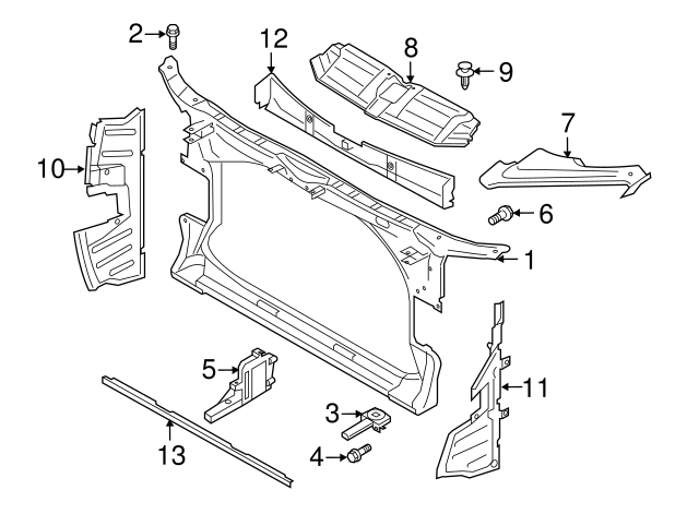 2012-2015 Audi Bracket 4G8-805-607 | Audi USA Parts