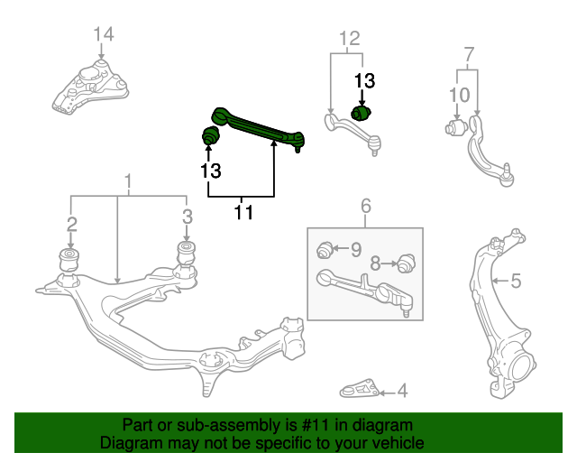 1996-2007 Audi Ft Upper Control Arm 8E0-407-505-A | OEM Parts Online