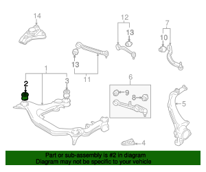 1996-2008 Audi Engine Cradle Mount Cushion 8D0-399-415-D | Audi USA Parts