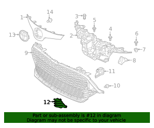 53128-12100 - Grille Molding - 2019-2022 Toyota Corolla | OEM Genuine ...