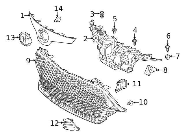 53112-12420 - Lower Grille - 2019-2022 Toyota Corolla | nashuatoyota