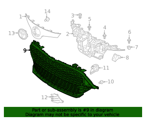 2020-2022 Toyota Corolla Lower Grille 53102-02290 | Toyota San Diego Parts