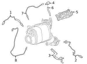 13628570234 - 2018 BMW 540d xDrive Exhaust Temp Sensor (13-62-8-570-234 ...