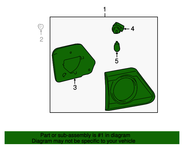 Toyota 2011-2013 Toyota Corolla Backup Lamp Assembly 81580-02290 ...