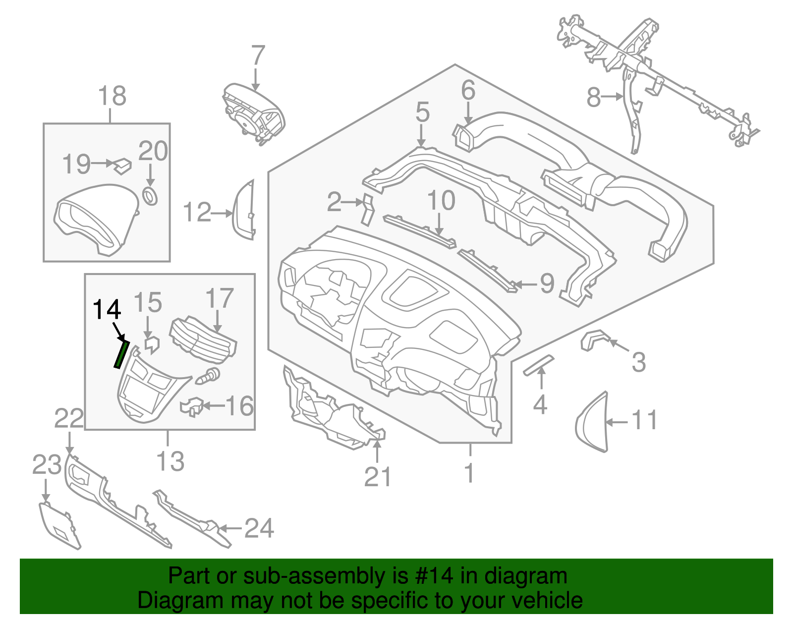 2012-2017 Hyundai Accent Center Bezel Pad 84151-33A00 | OEM Parts Online