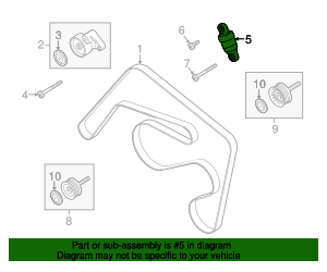 Genuine Porsche 948-102-261-21 |Serpentine Tensioner | FREE Shipping on ...