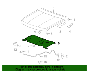 2007-2013 Chevrolet Silverado 1500 Hood Insulator 15164324 GM ...