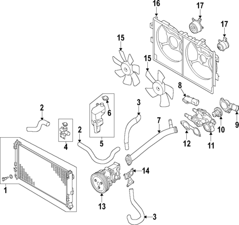Radiator & Components for 2019 Mitsubishi Outlander Sport | QuirkParts