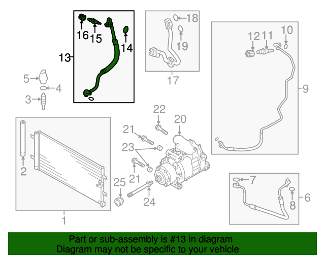 4G0-260-707-CD - Upper Hose & Tube 2013-2018 Audi | Audi OEM Parts