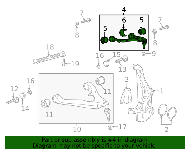 2021-2022 GM Front Passenger Side Upper Control Arm 84646950 ...