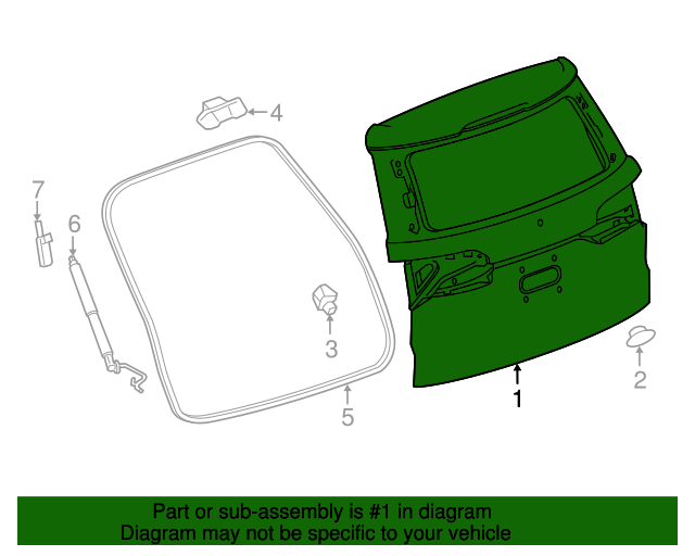 2022-2023 GMC Acadia Lift Gate 85127769 GM | GMPartsDirect.com