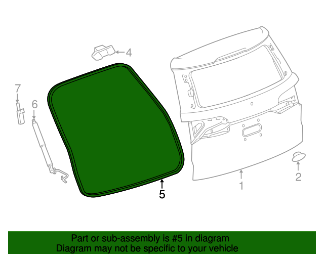 2017-2023 GMC Acadia Liftgate Weatherstrip 84859970 | AutoNation Parts