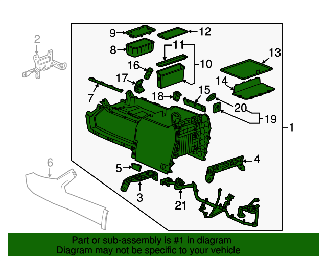 Cocoa Front Floor Console 84131393 | GMPartsDirect.com