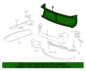 2021-2024 Chevrolet Front Bumper Fascia Upper Stiffener 84664455 GM ...