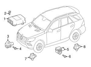 166-821-01-51 - Air Bag Impact Sensor 2006-2022 Mercedes-Benz ...