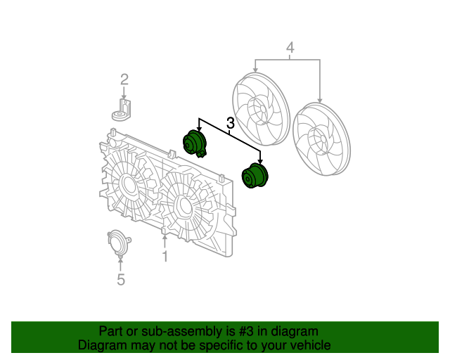 2004-2009 GM Fan Motor - Passenger Side (RH) 89019110 | TascaParts.com