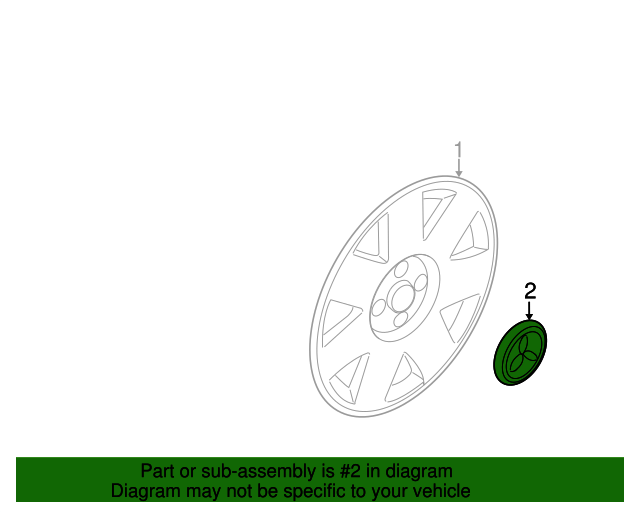 2018-2024 Mitsubishi Center Cap 4252A020 | Mitsubishi Parts Warehouse