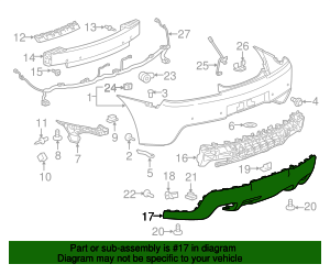 2014-2015 Chevrolet Camaro Rear Lower Bumper Cover 22829477 GM ...