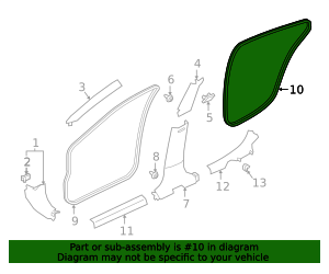 76923-9HE0A - Door Weather-Strip 2021-2024 Nissan Altima | Nissan Parts ...