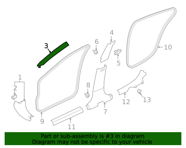 2019-2020 Nissan Altima Windshield Pillar Trim - Driver's Side (LH ...