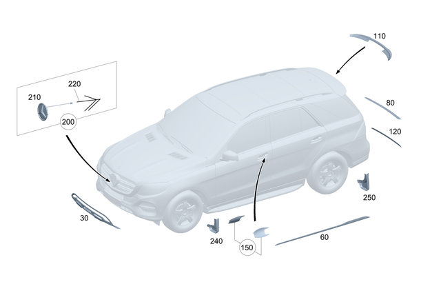 247-725-16-01 - Trim Strip 2021-2024 Mercedes-Benz | Mercedes-Benz USA ...