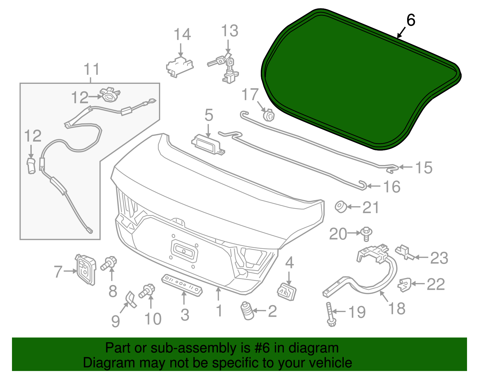 74865-TVA-A01 - Weatherstrip Trunk Lid - 2018-2020 Honda Accord ...