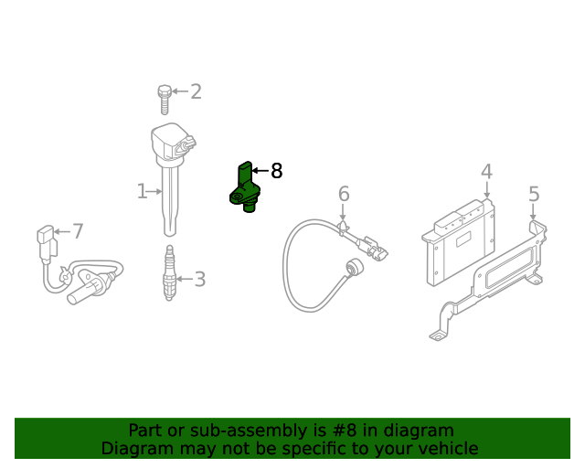 39350-2M400 - Engine Camshaft Position Sensor - 2020-2023 Hyundai ...