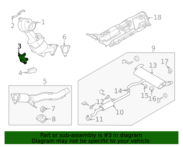 Genuine OEM Converter & Pipe Lower Bracket Part# LR114108 Fits 2020 ...