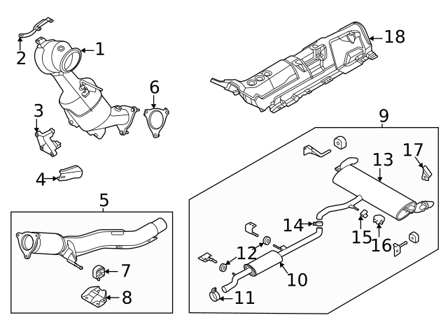 Genuine OEM Converter & Pipe Lower Bracket Part# LR114108 Fits 2020 ...