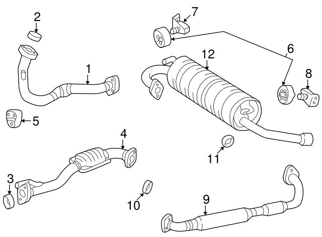 1997-2009 Toyota Gasket, Exhaust Pipe 17451-74051 | Toyota Parts Center