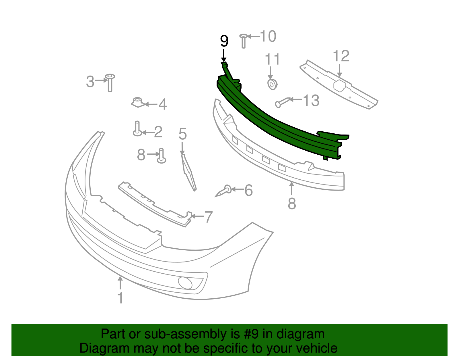 2007-2008 Hyundai Tiburon Reinforced Beam 86530-2C700 | OEM Parts Online