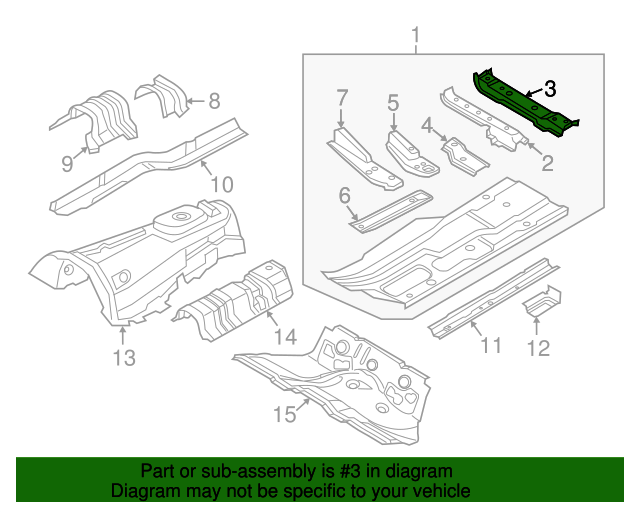 41117259577 - 2011-2016 BMW Seat Cross-Member (41-11-7-259-577) | BMW ...