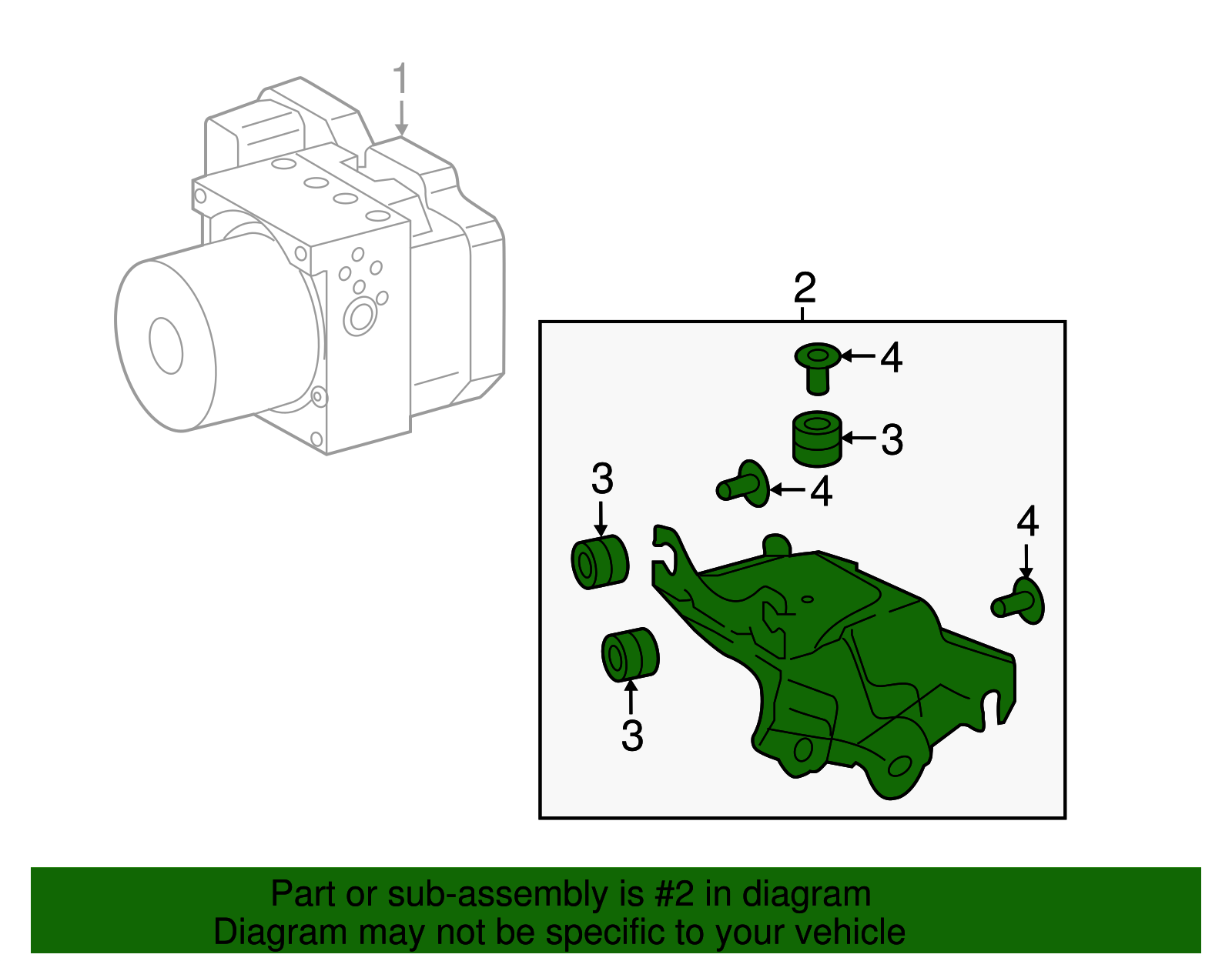 44590-12220 - ABS Modulator Bracket 2016-2018 Toyota | AutoNation Parts
