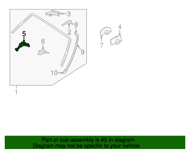 1995-2002 Mazda Millenia Molding Assembly Clip T001-50-6B9 | TascaParts.com