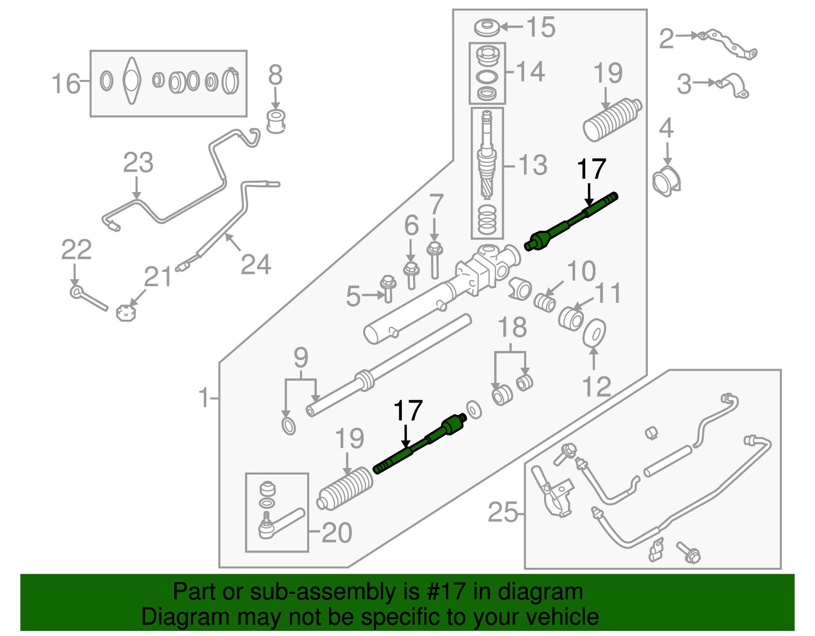 34160AE000 - 2003-2014 Subaru - Tie Rod | Subaru Parts Deals