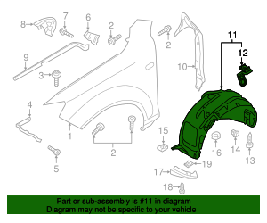 4L0-809-961-D - Fender Liner 2010 Audi Q7 | Audi OEM Parts