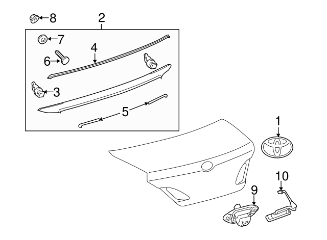 76801-07031 - Finish Molding - 2011-2012 Toyota Avalon | OEM Genuine ...