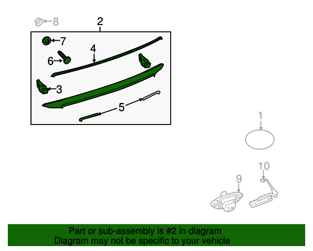 76801-07031 - Finish Molding - 2011-2012 Toyota Avalon | OEM Genuine ...