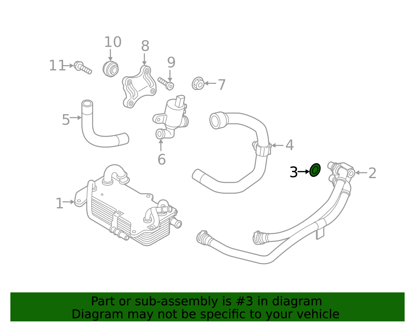 1997-2025 Audi Oil Cooler Line O-Ring N-906-660-03 | OEM Parts Online