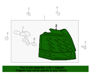 2007-2013 Mitsubishi Outlander Combo Lamp Assembly 8330A380 ...