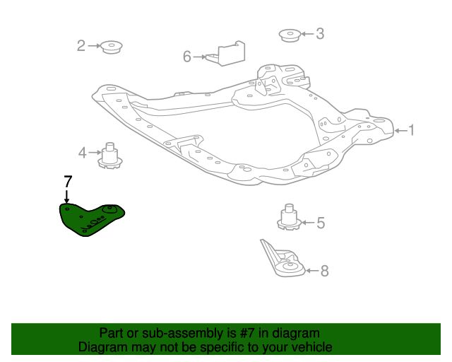 51036-07010 - Front Brace - 2005-2018 Toyota | Lithia Toyota Parts